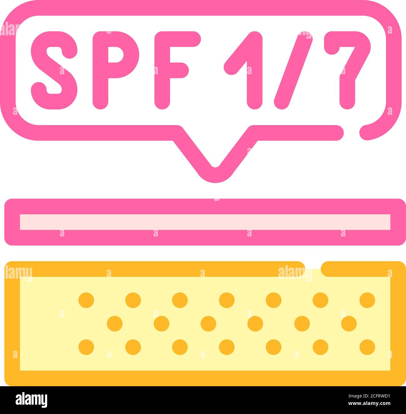 sunscreen layer on skin color icon vector illustration Stock Vector ...