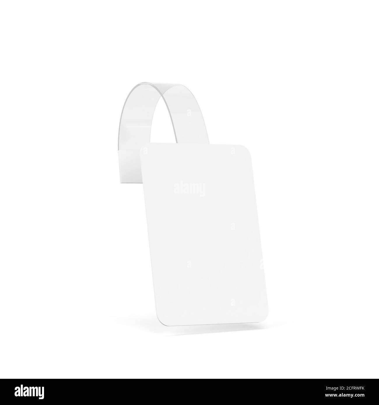 Blank wobbler tag mockup. 3d illustration isolated on white background ...