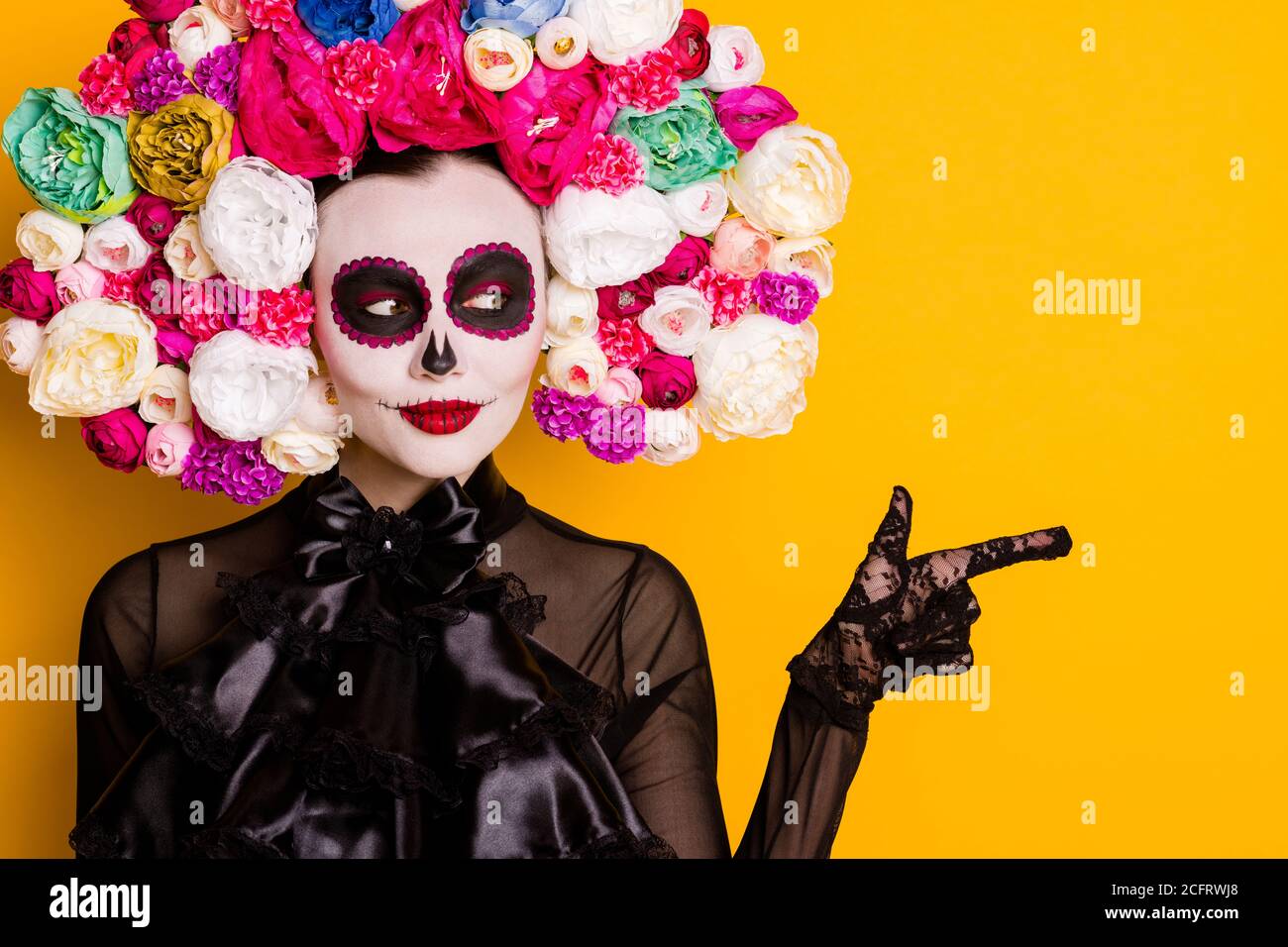 Close-up cropped view portrait of her she nice-looking beautiful ...