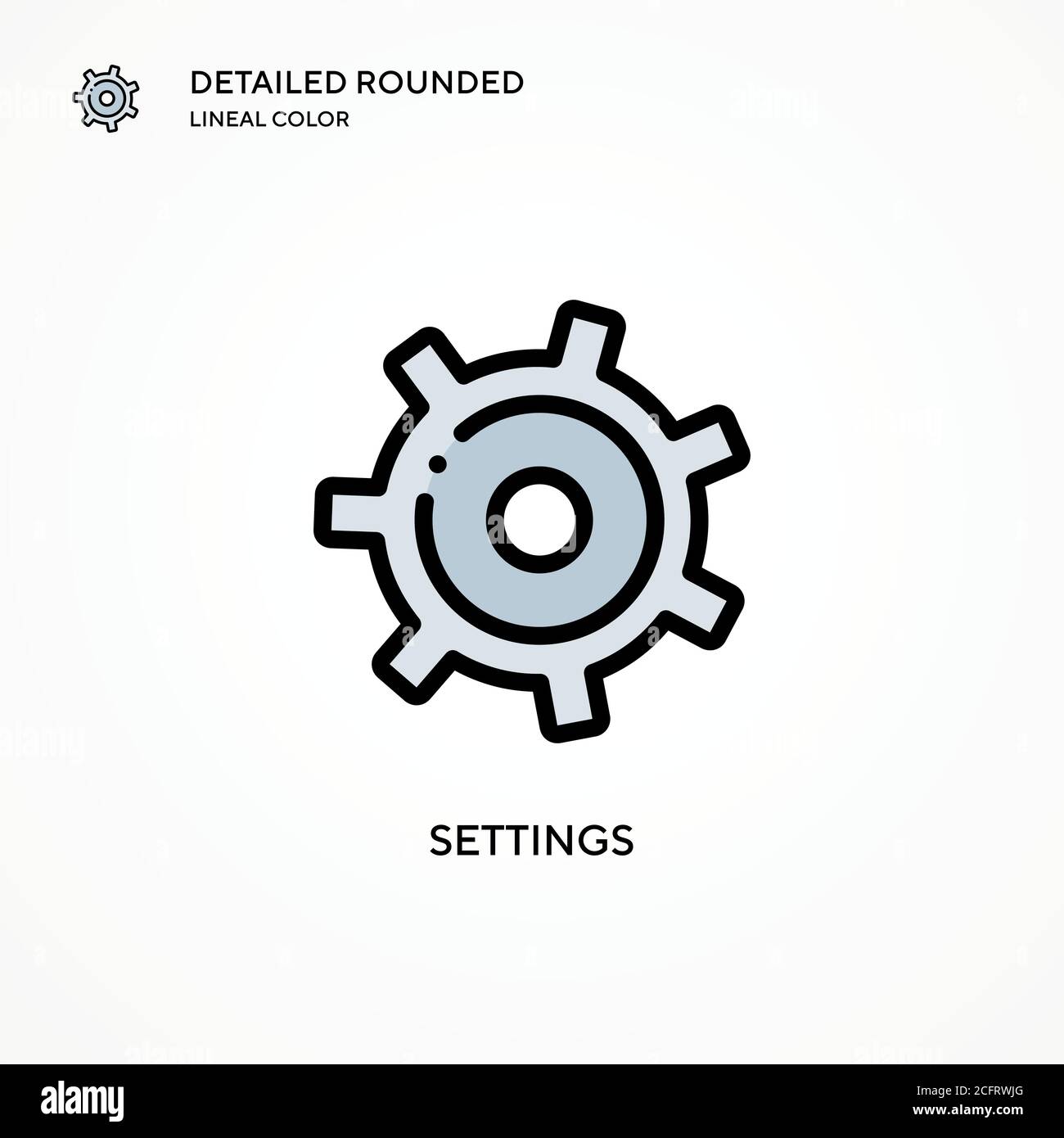 Settings vector icon. Modern vector illustration concepts. Easy to edit ...