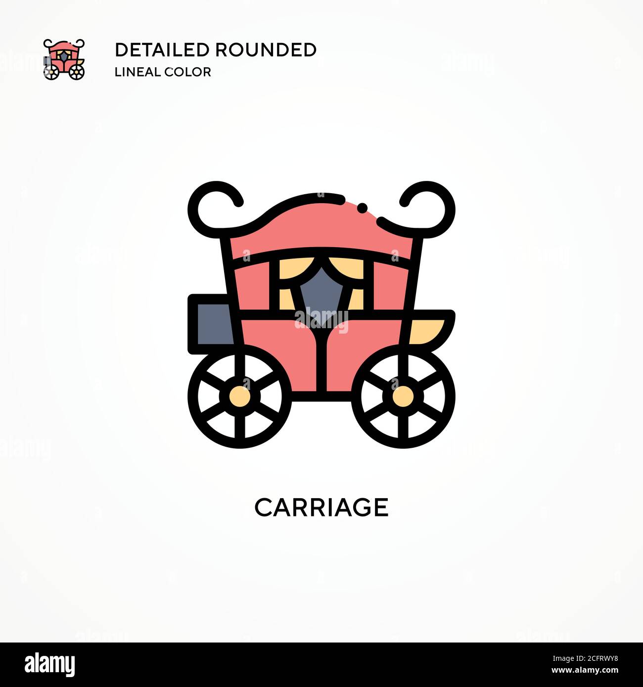 Carriage vector icon. Modern vector illustration concepts. Easy to edit ...