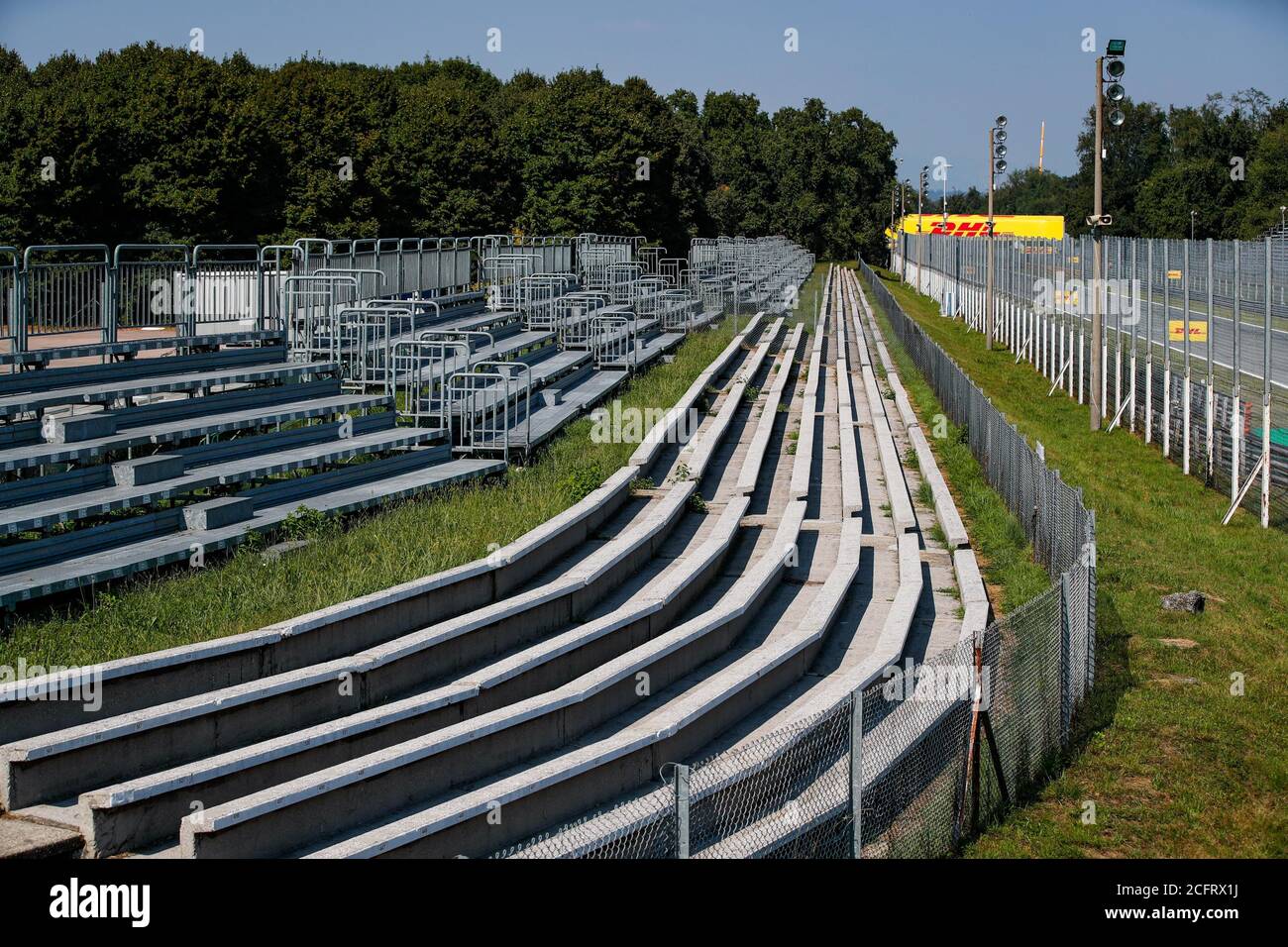 Empty grandstands during the Formula 1 Gran Premio Heineken D'italia ...
