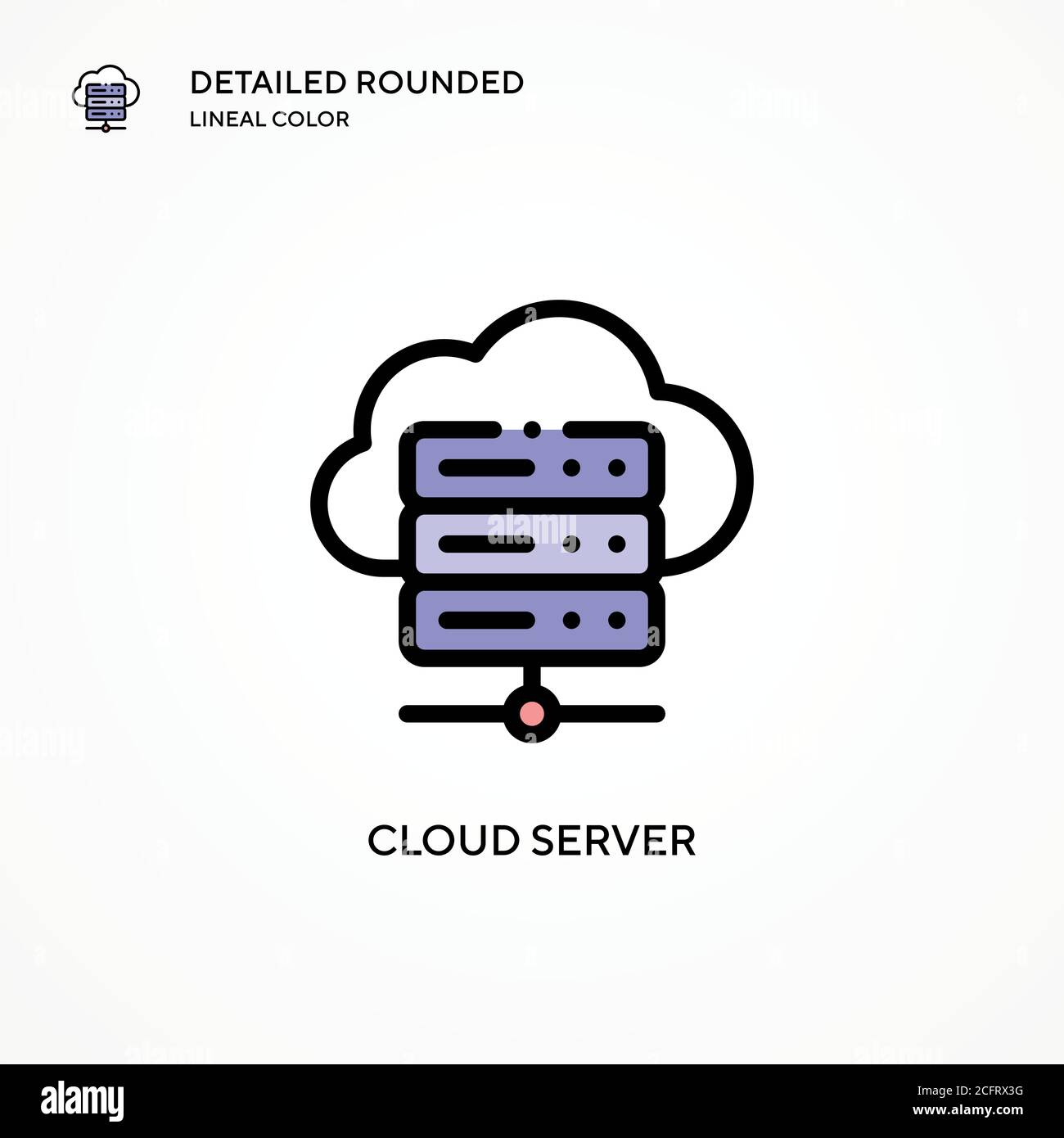 Cloud server vector icon. Modern vector illustration concepts. Easy to edit and customize Stock ...