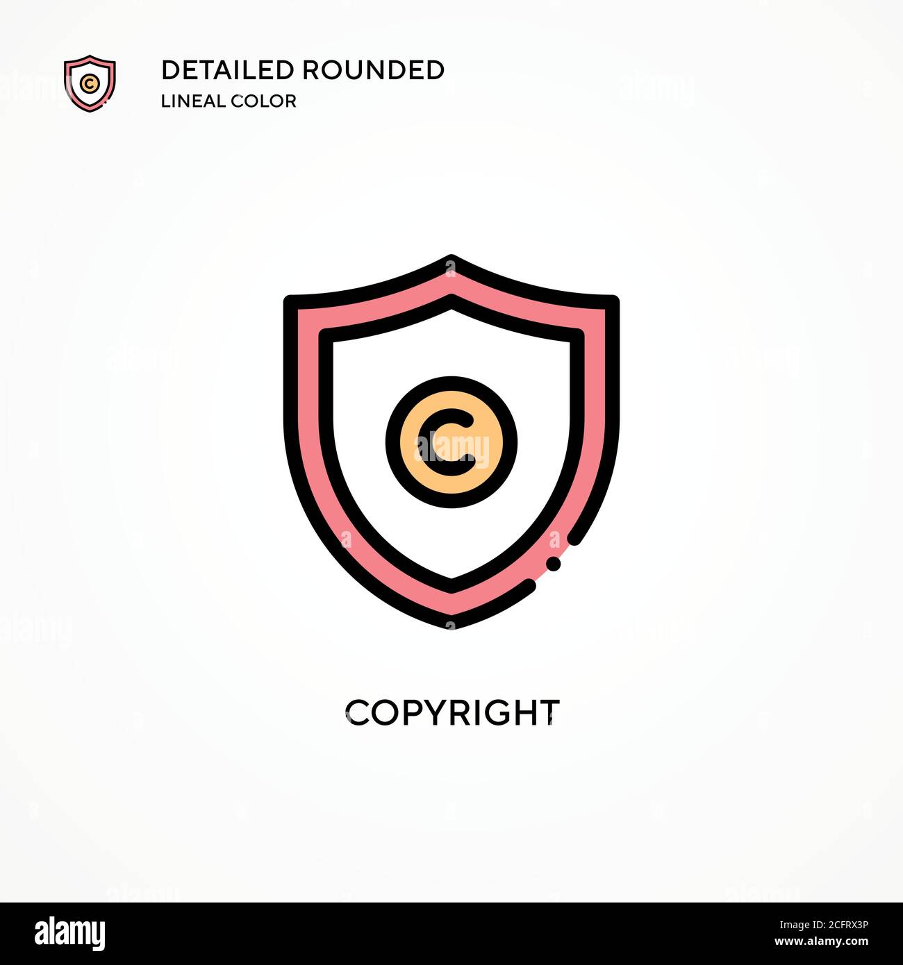 Copyright vector icon. Modern vector illustration concepts. Easy to ...