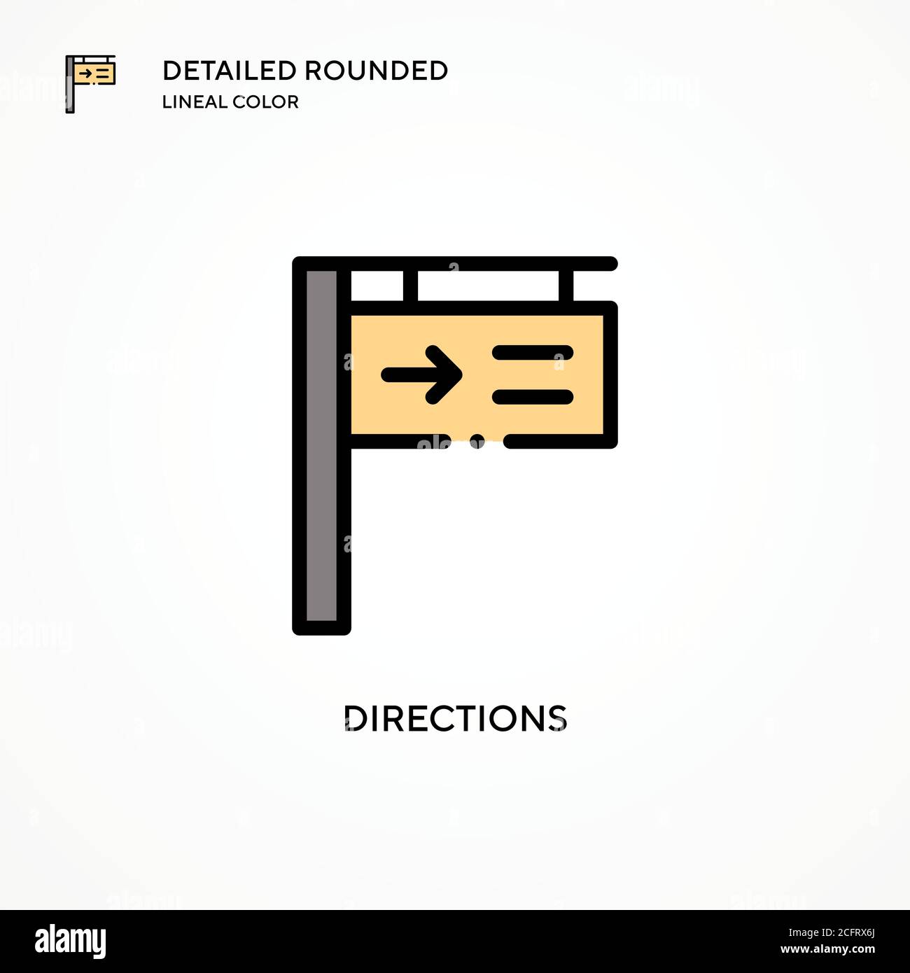 Directions vector icon. Modern vector illustration concepts. Easy to ...