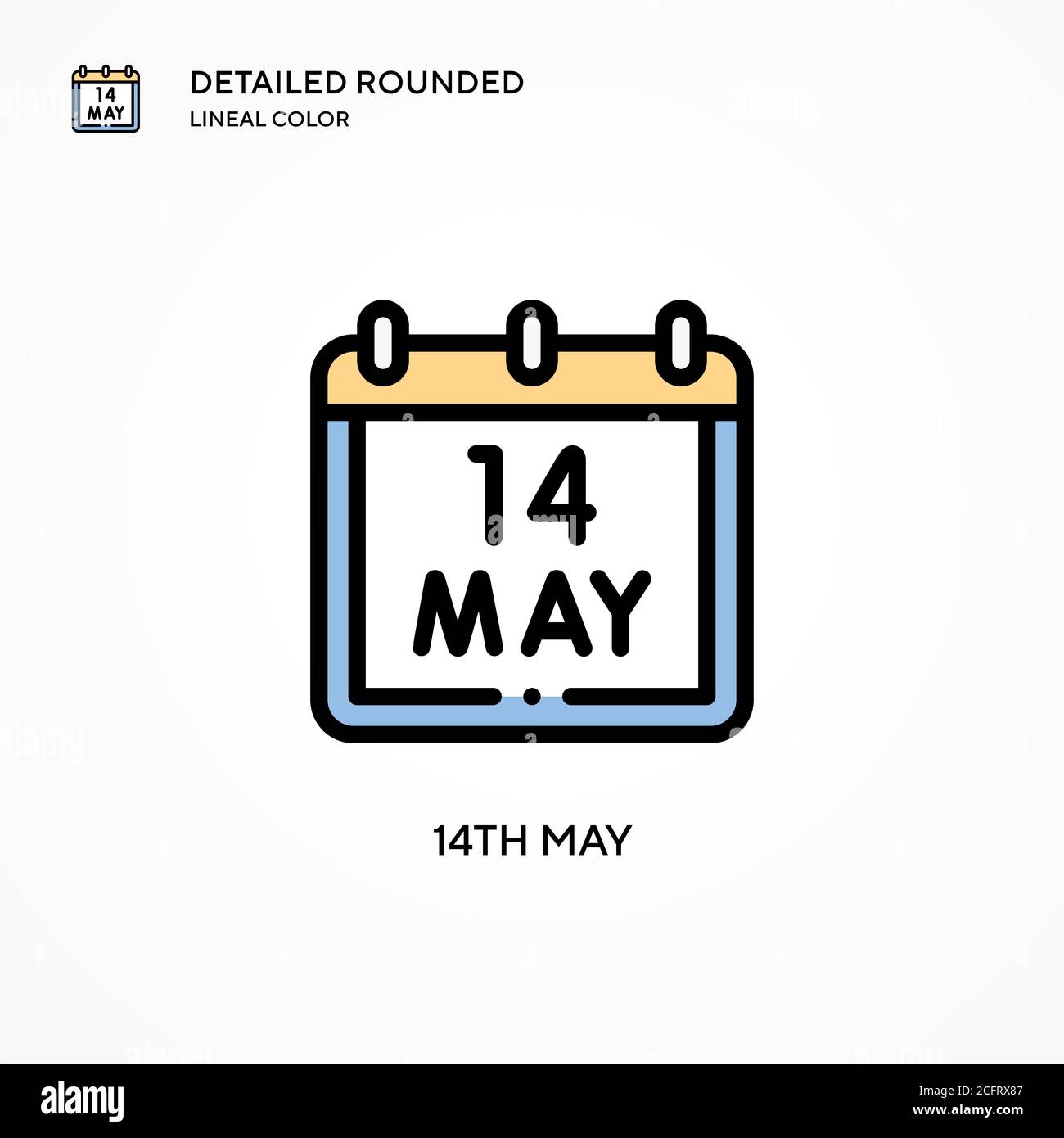 14th may vector icon. Modern vector illustration concepts. Easy to edit ...