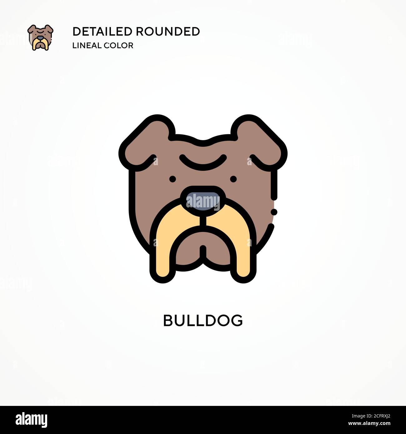 Bulldog vector icon. Modern vector illustration concepts. Easy to edit ...