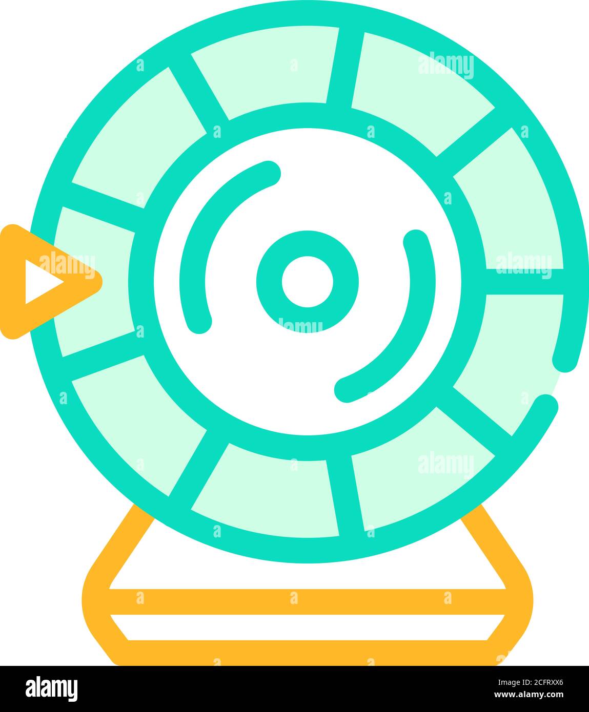 lottery wheel color icon vector isolated illustration Stock Vector ...