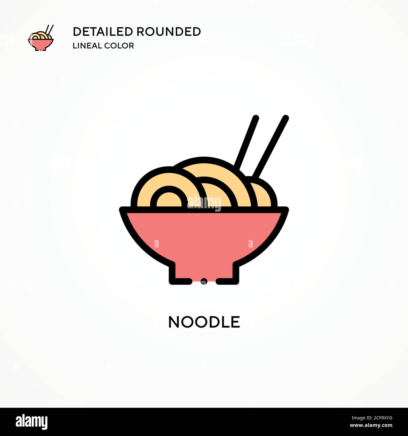 Noodle vector icon. Modern vector illustration concepts. Easy to edit ...