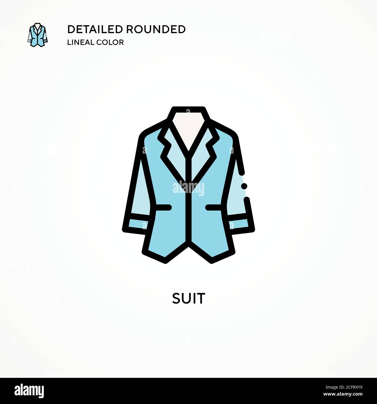Suit vector icon. Modern vector illustration concepts. Easy to edit and ...