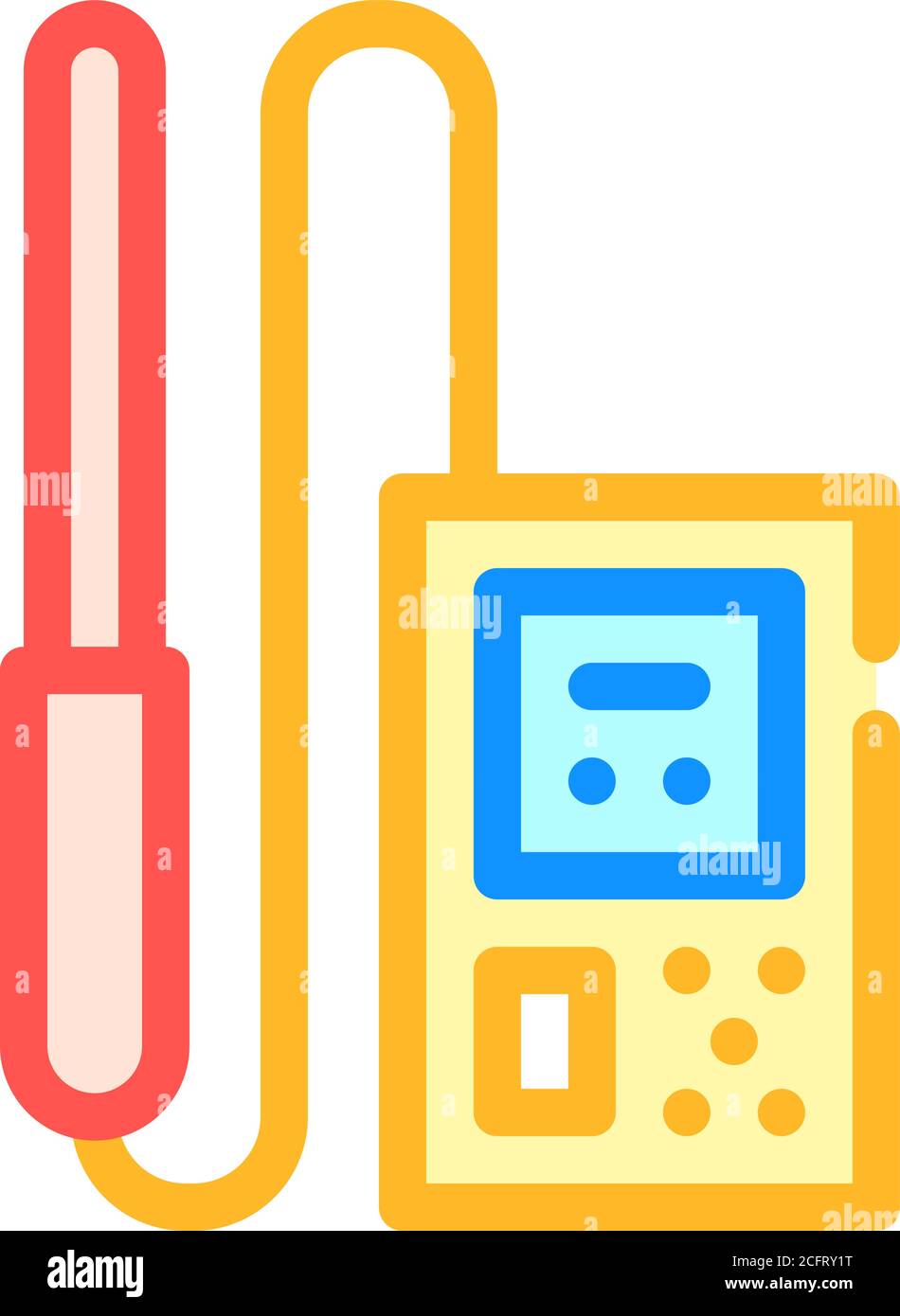 electromagnetic field detector measuring equipment color icon vector ...