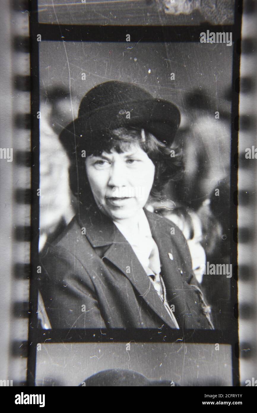 Fine 1970s vintage black and white photography of a beautiful happy ...