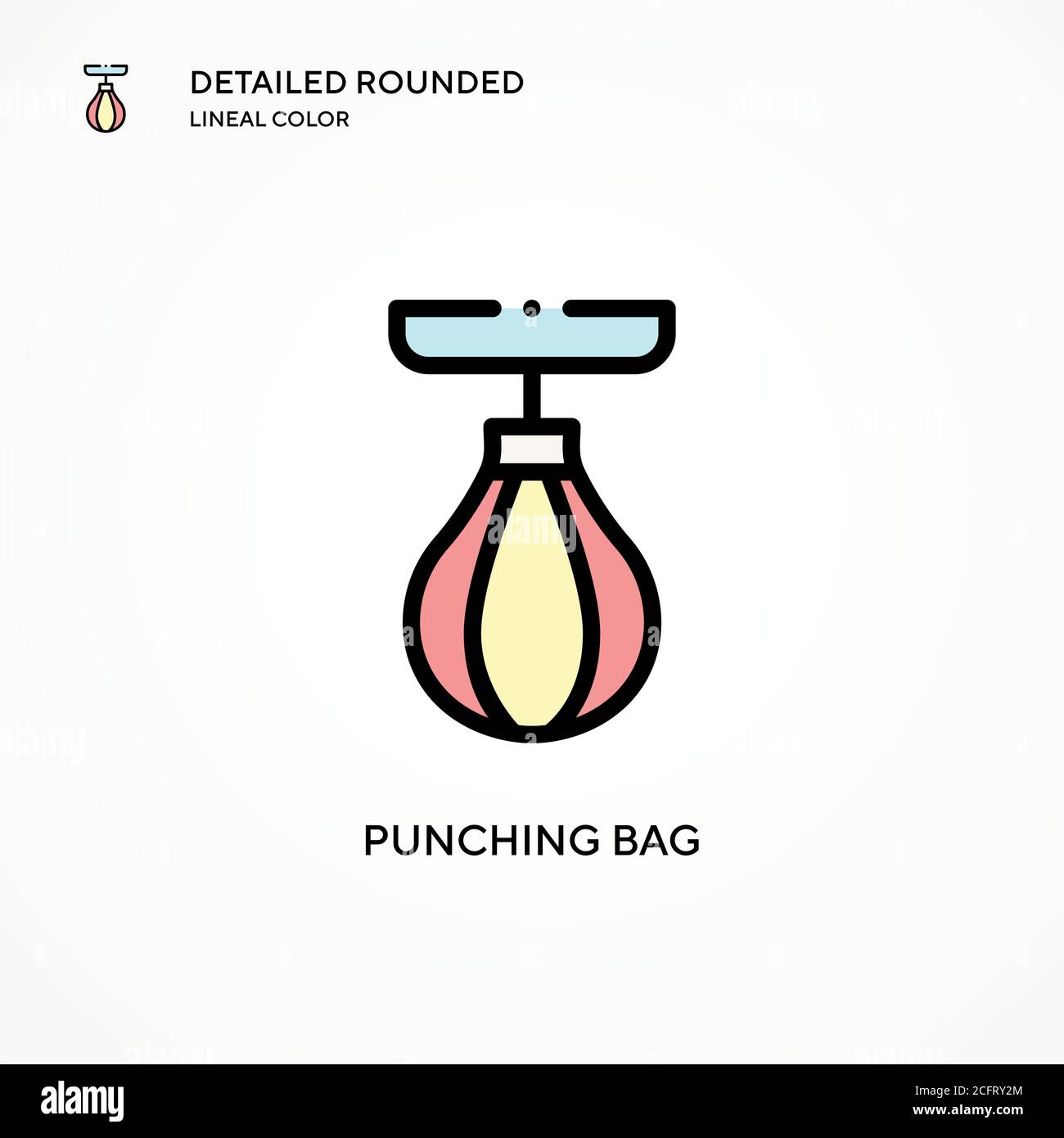 Punching bag vector icon. Modern vector illustration concepts. Easy to ...