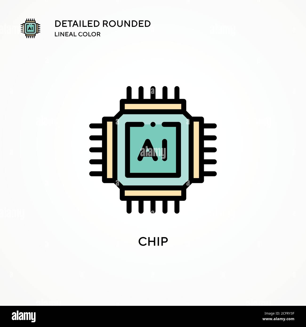 Chip vector icon. Modern vector illustration concepts. Easy to edit and ...