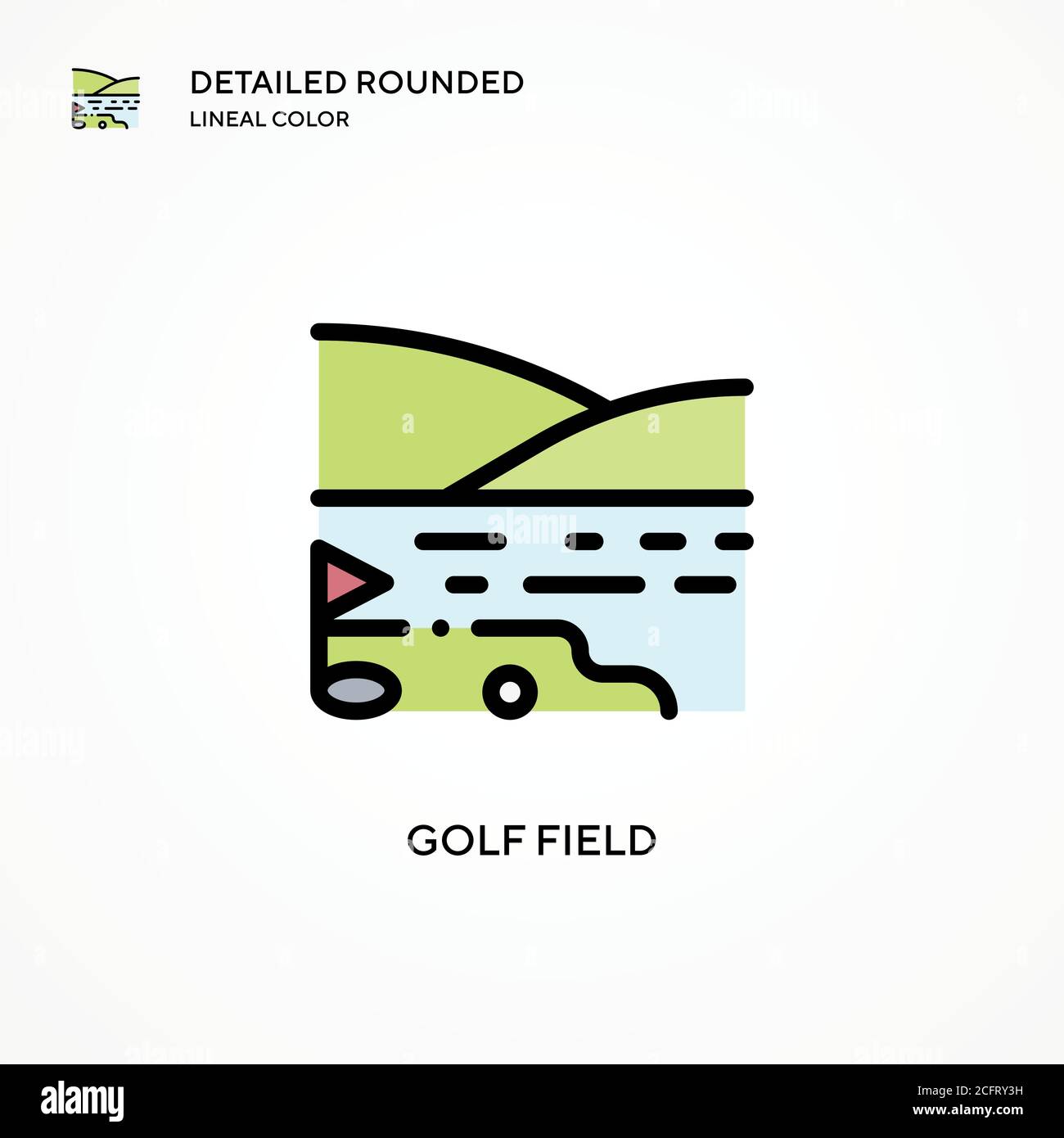 Golf field vector icon. Modern vector illustration concepts. Easy to ...