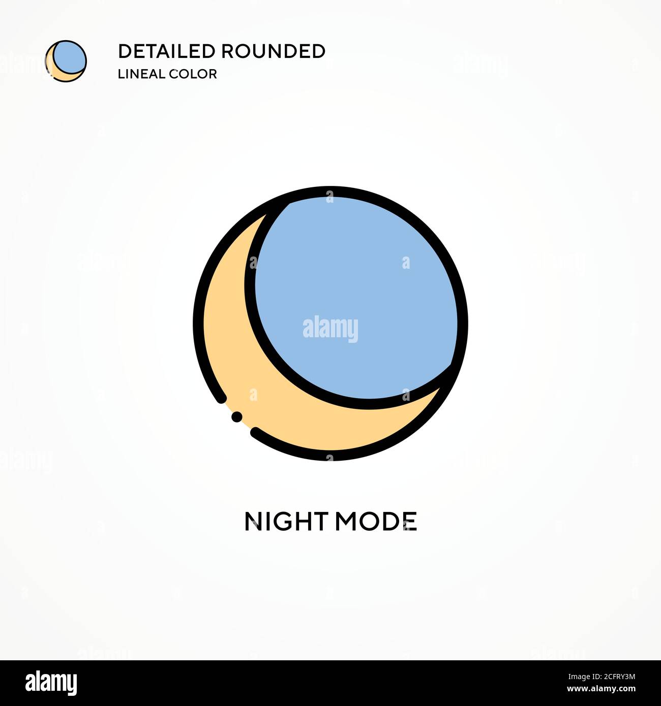 Night mode vector icon. Modern vector illustration concepts. Easy to ...