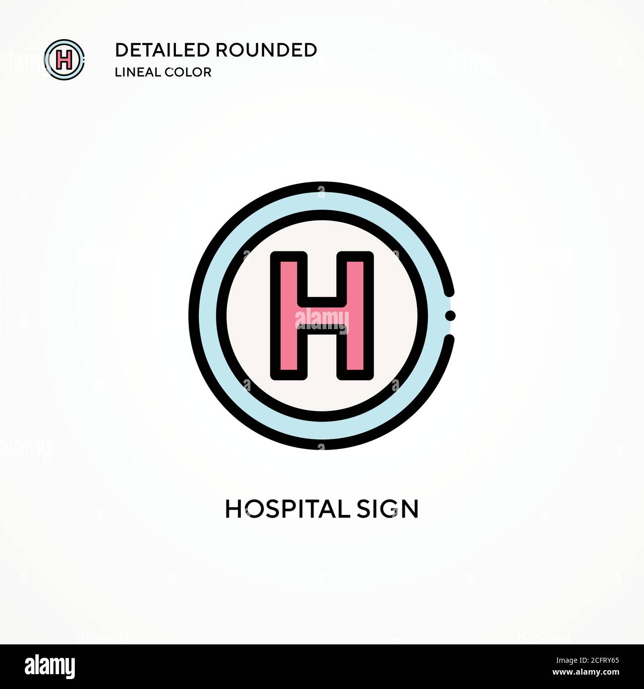 Hospital sign vector icon. Modern vector illustration concepts. Easy to ...