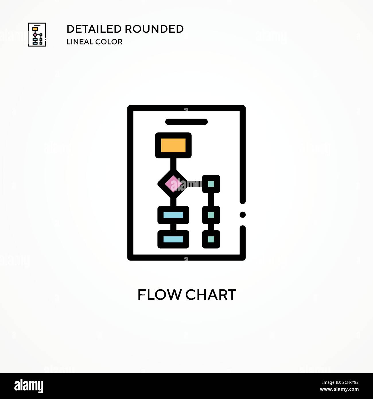 Flow chart vector icon. Modern vector illustration concepts. Easy to ...