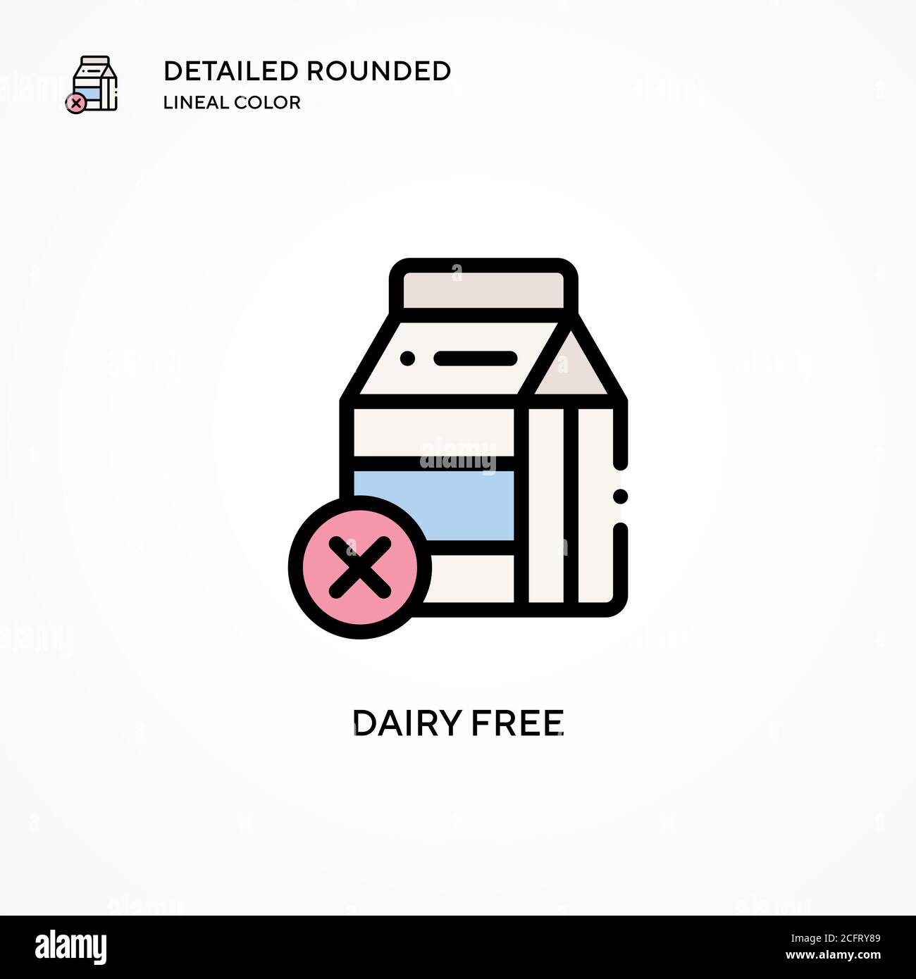 Dairy free vector icon. Modern vector illustration concepts. Easy to ...