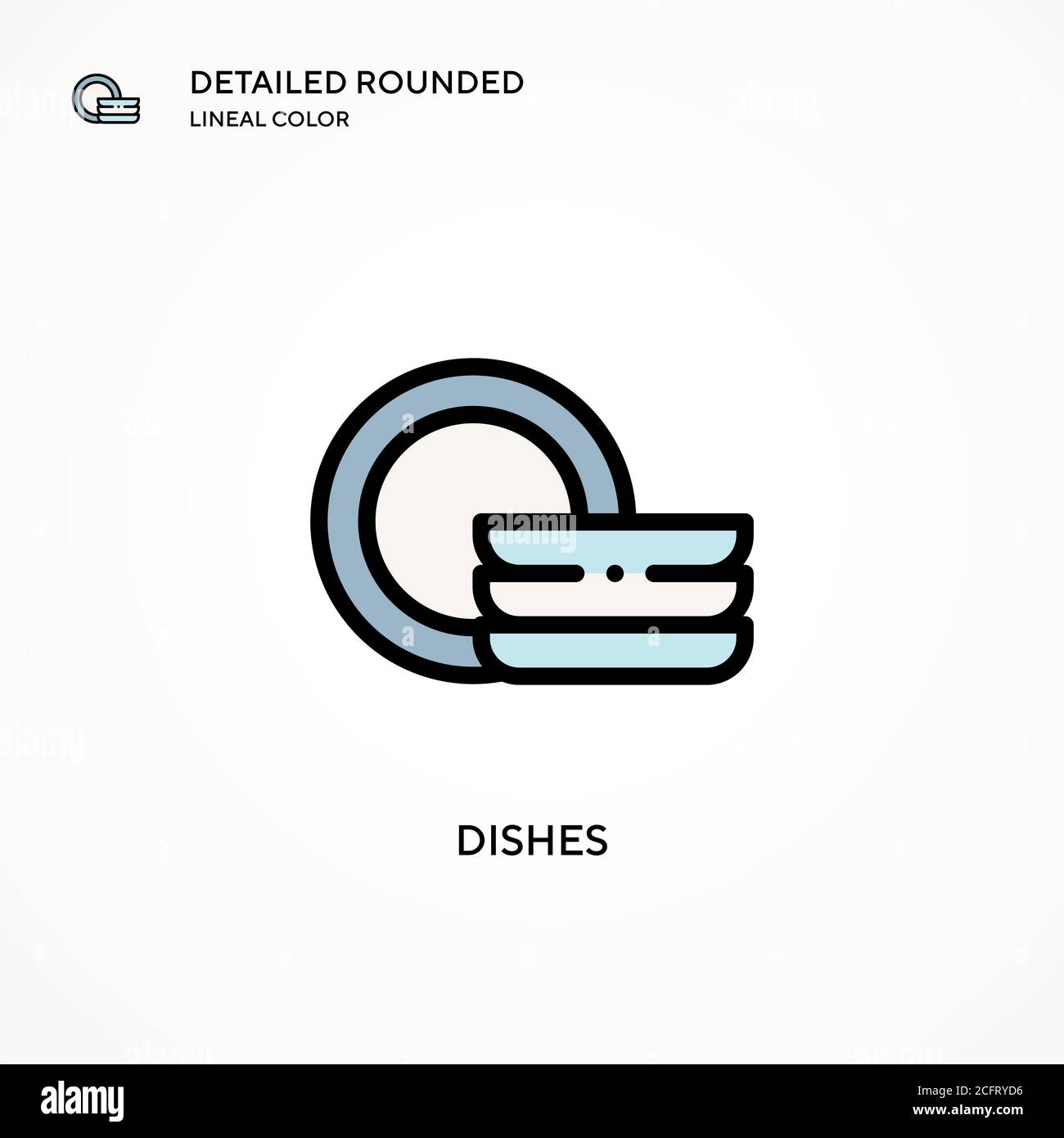 Dishes vector icon. Modern vector illustration concepts. Easy to edit ...