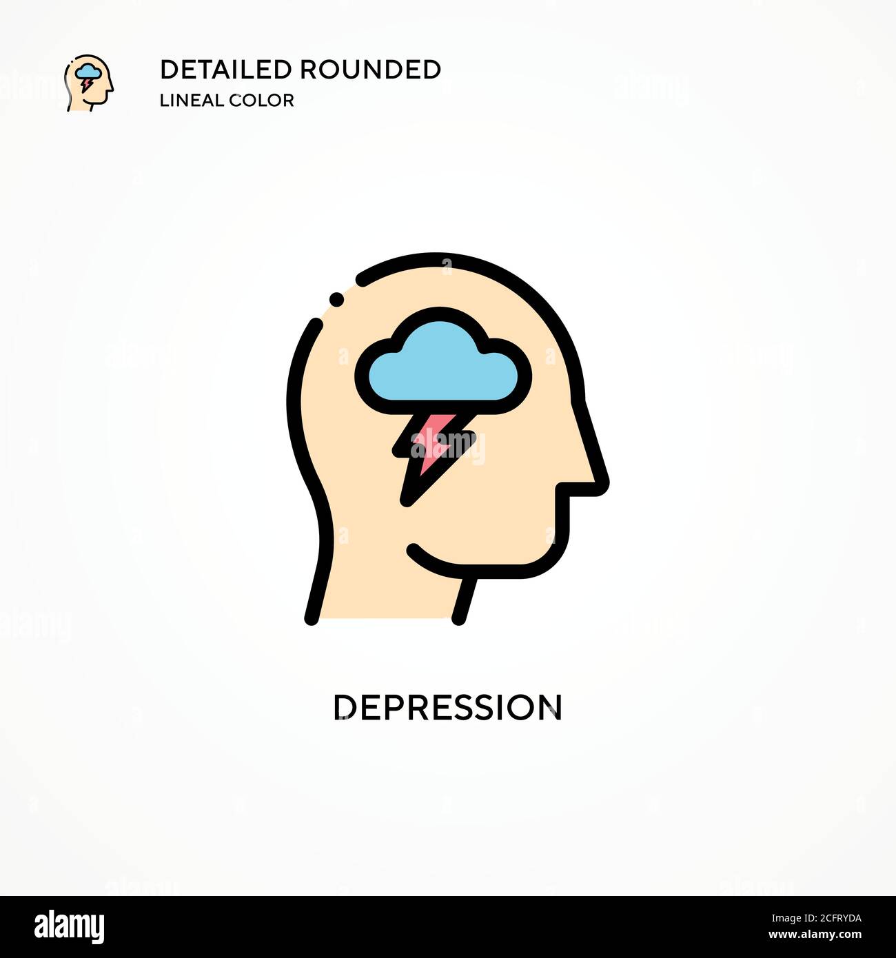 Depression vector icon. Modern vector illustration concepts. Easy to ...