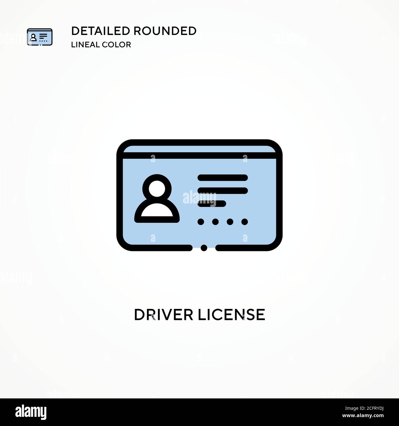 Driver license vector icon. Modern vector illustration concepts. Easy ...