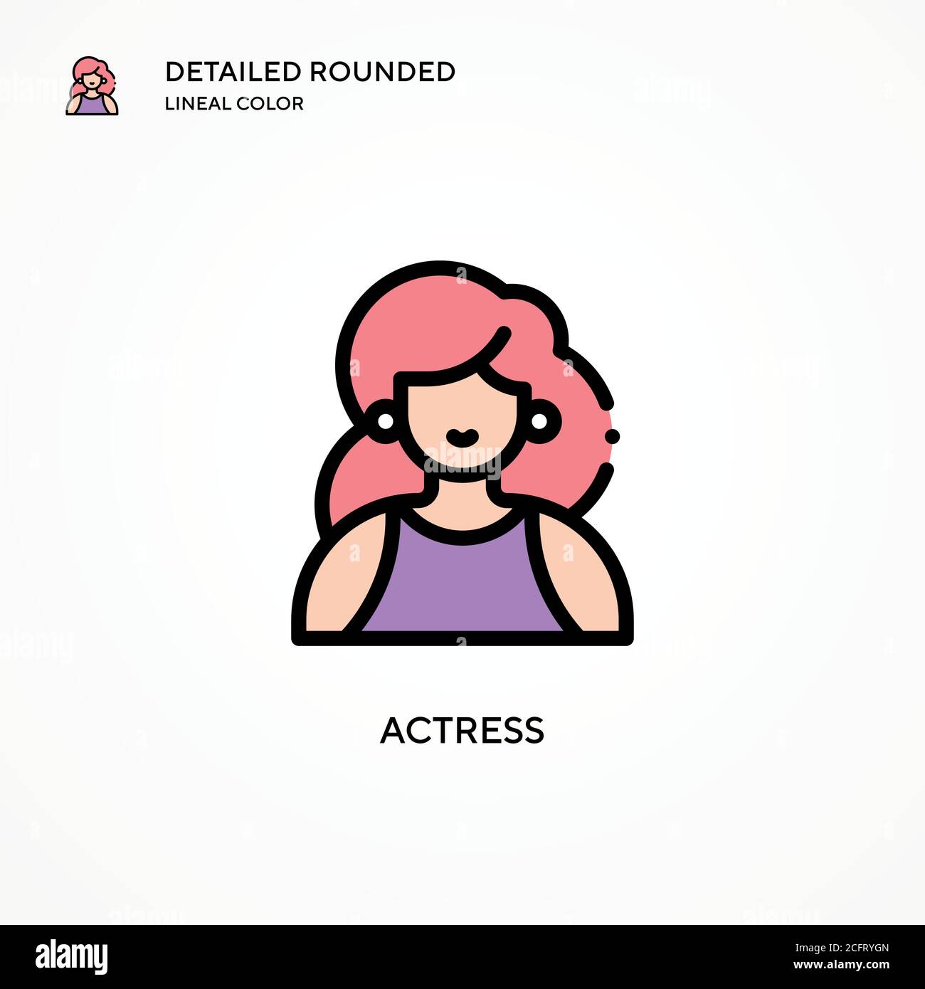 Actress vector icon. Modern vector illustration concepts. Easy to edit ...