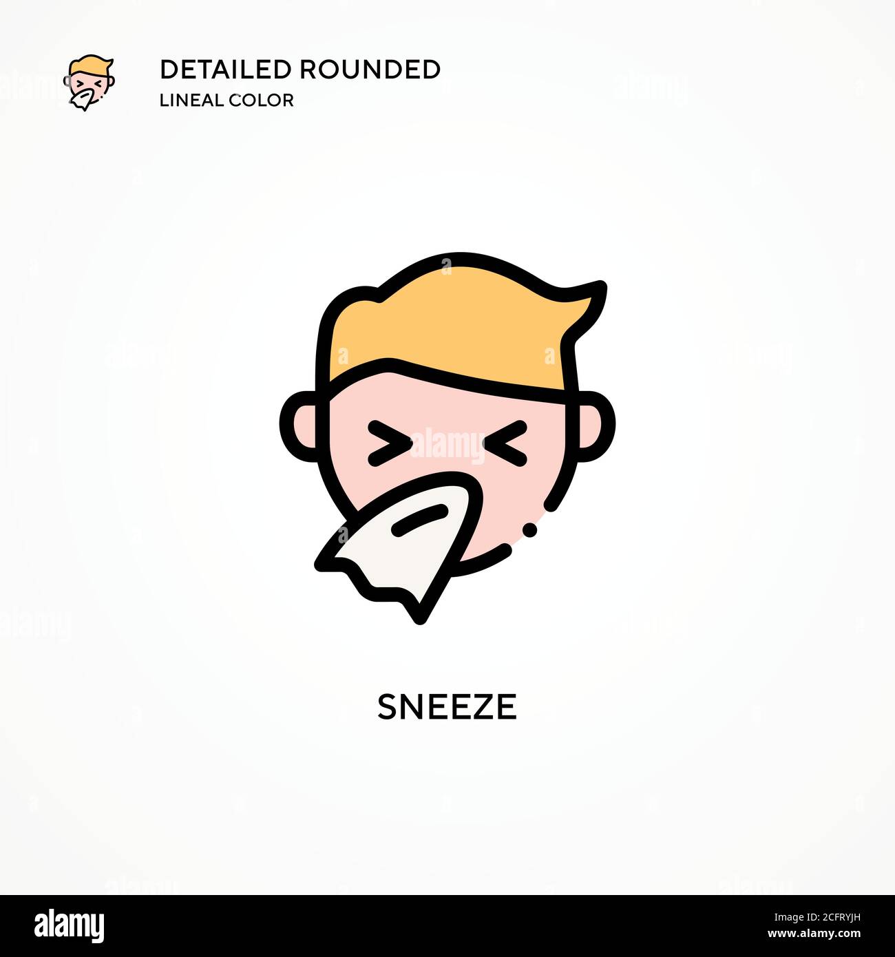 Sneeze vector icon. Modern vector illustration concepts. Easy to edit ...