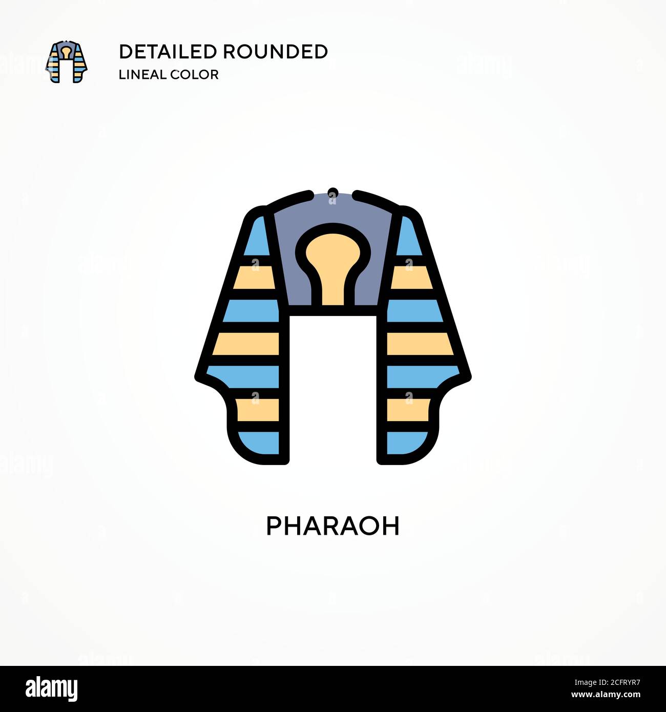 Pharaoh vector icon. Modern vector illustration concepts. Easy to edit ...