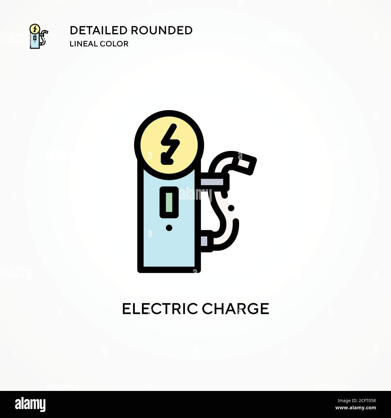 Electric charge vector icon. Modern vector illustration concepts. Easy ...