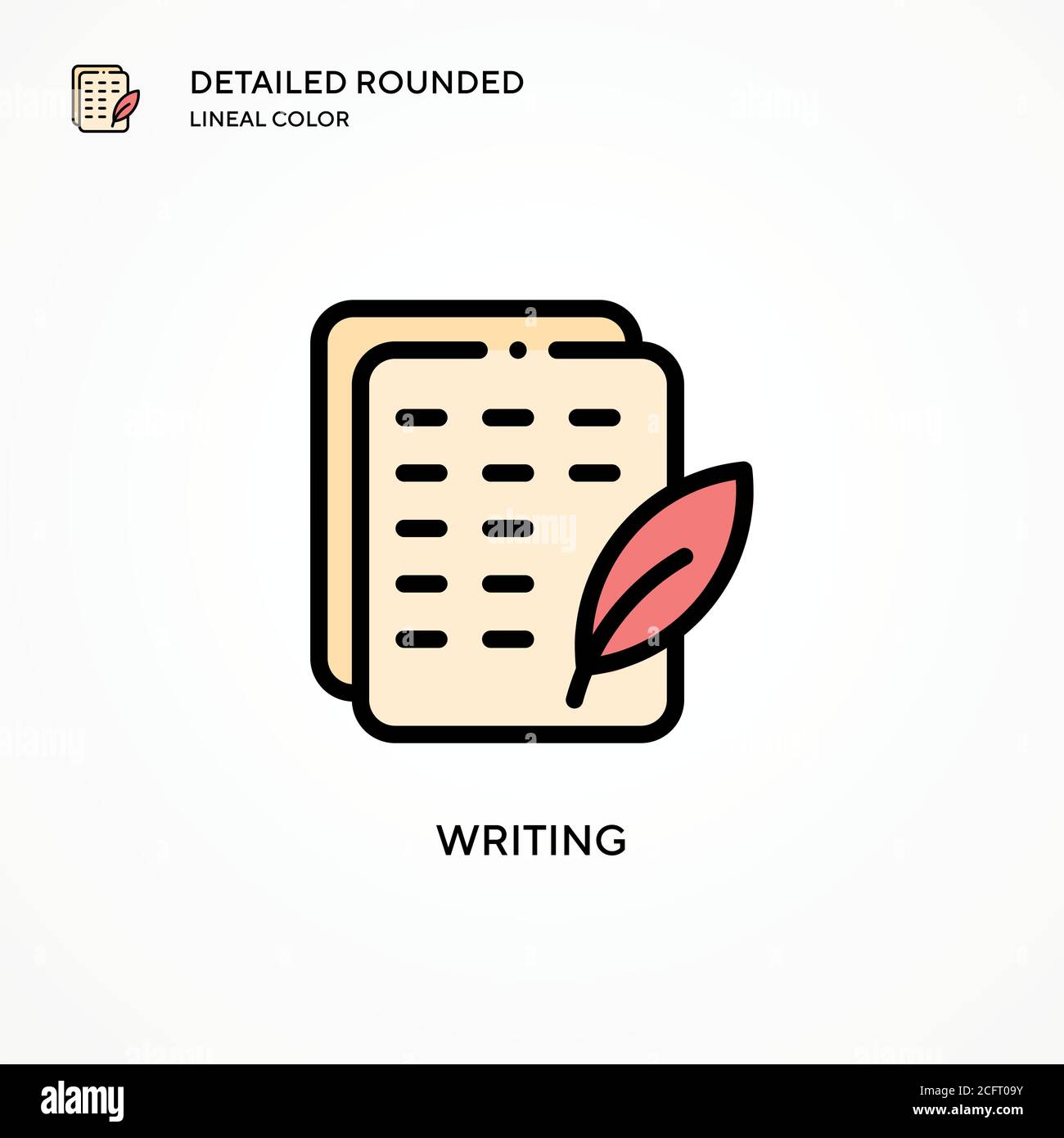 Writing vector icon. Modern vector illustration concepts. Easy to edit ...