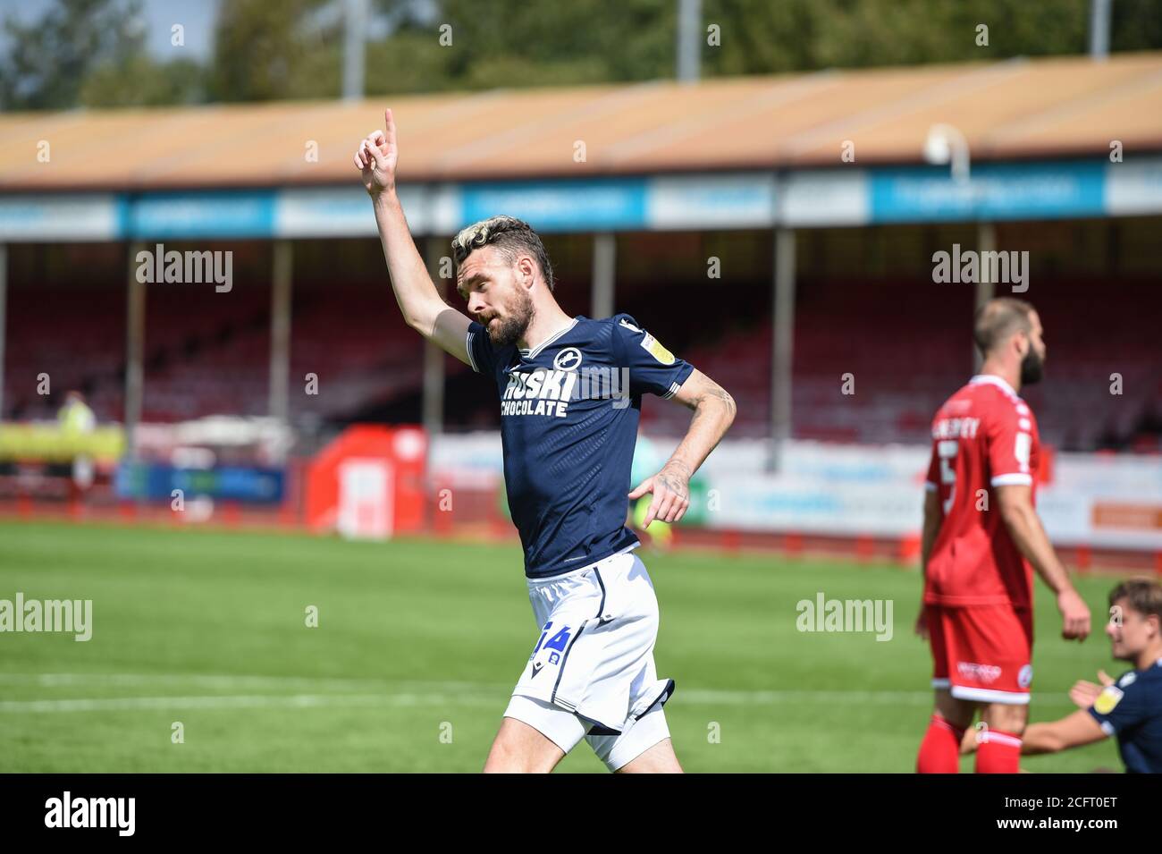 Scott Malone (14) of Millwall FC scores to make it 0-1 Millwall Stock ...