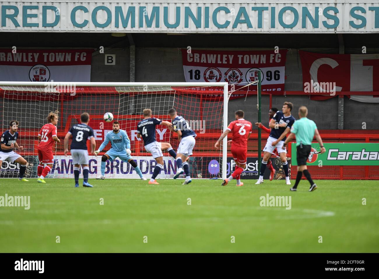 Tom Dallison (6) of Crawley Town shoots buts goes wide Stock Photo - Alamy