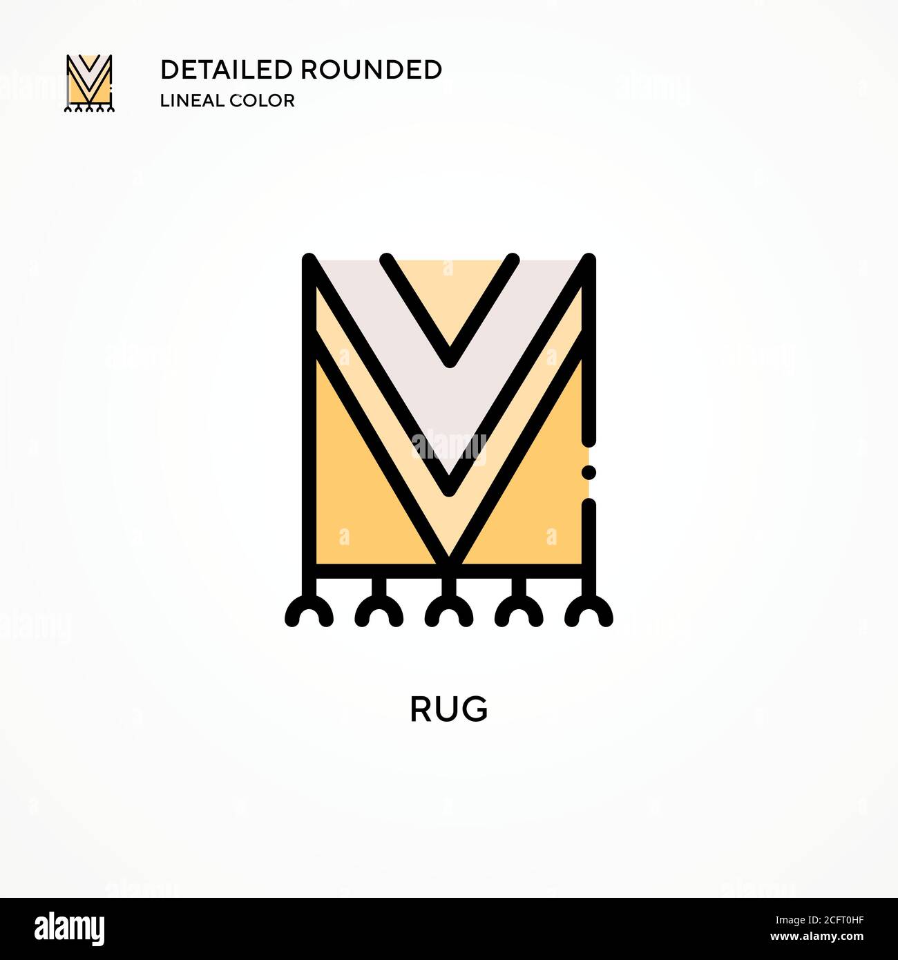 Rug vector icon. Modern vector illustration concepts. Easy to edit and ...