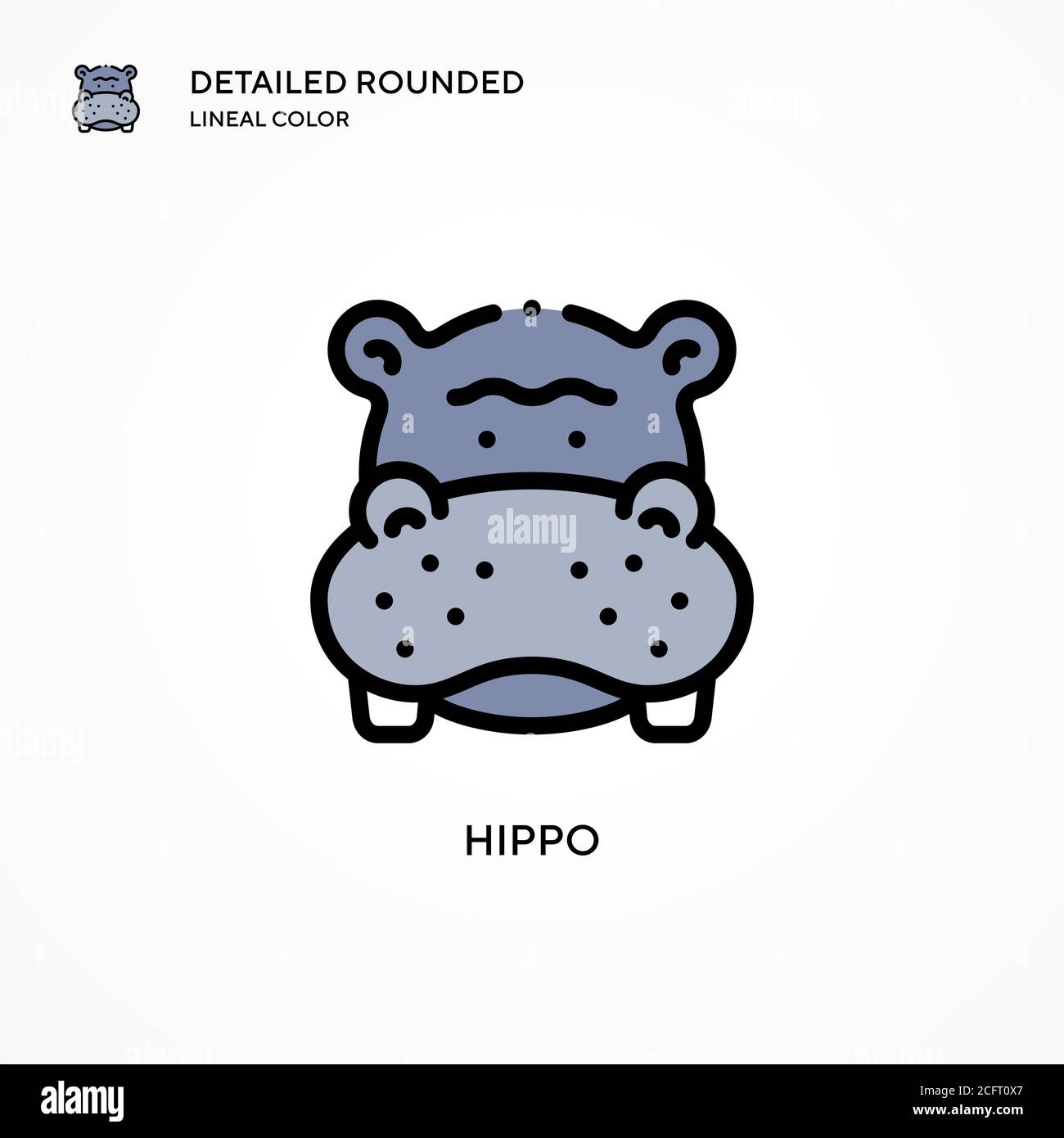 Hippo vector icon. Modern vector illustration concepts. Easy to edit ...