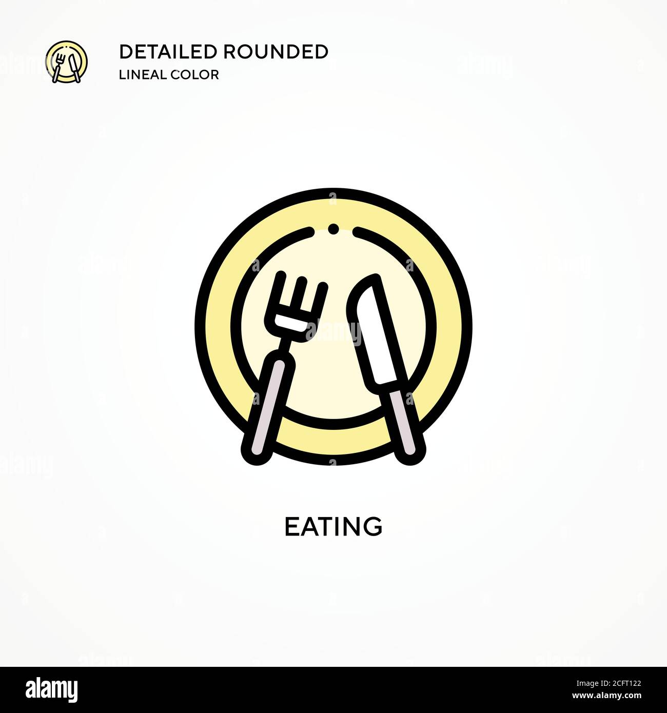 Eating vector icon. Modern vector illustration concepts. Easy to edit ...