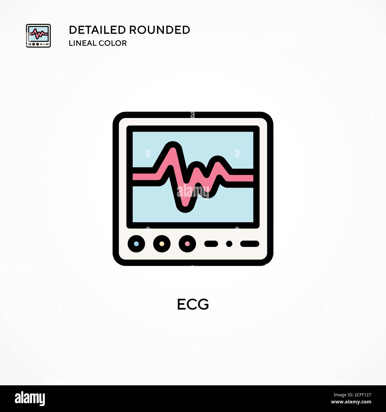 Ecg vector icon. Modern vector illustration concepts. Easy to edit and ...
