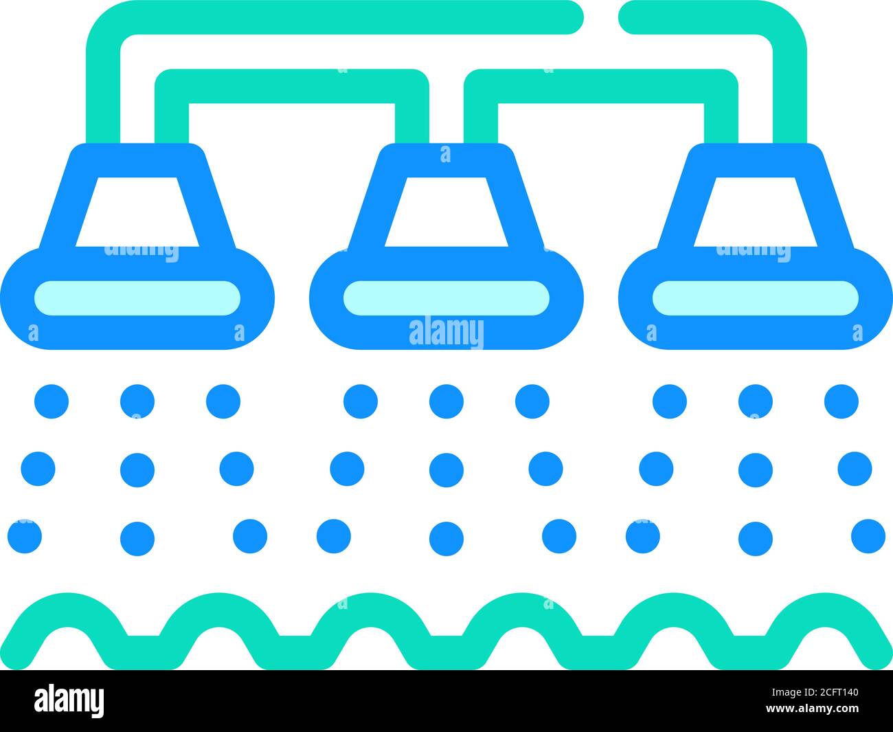 watering irrigation system color icon vector illustration Stock Vector ...