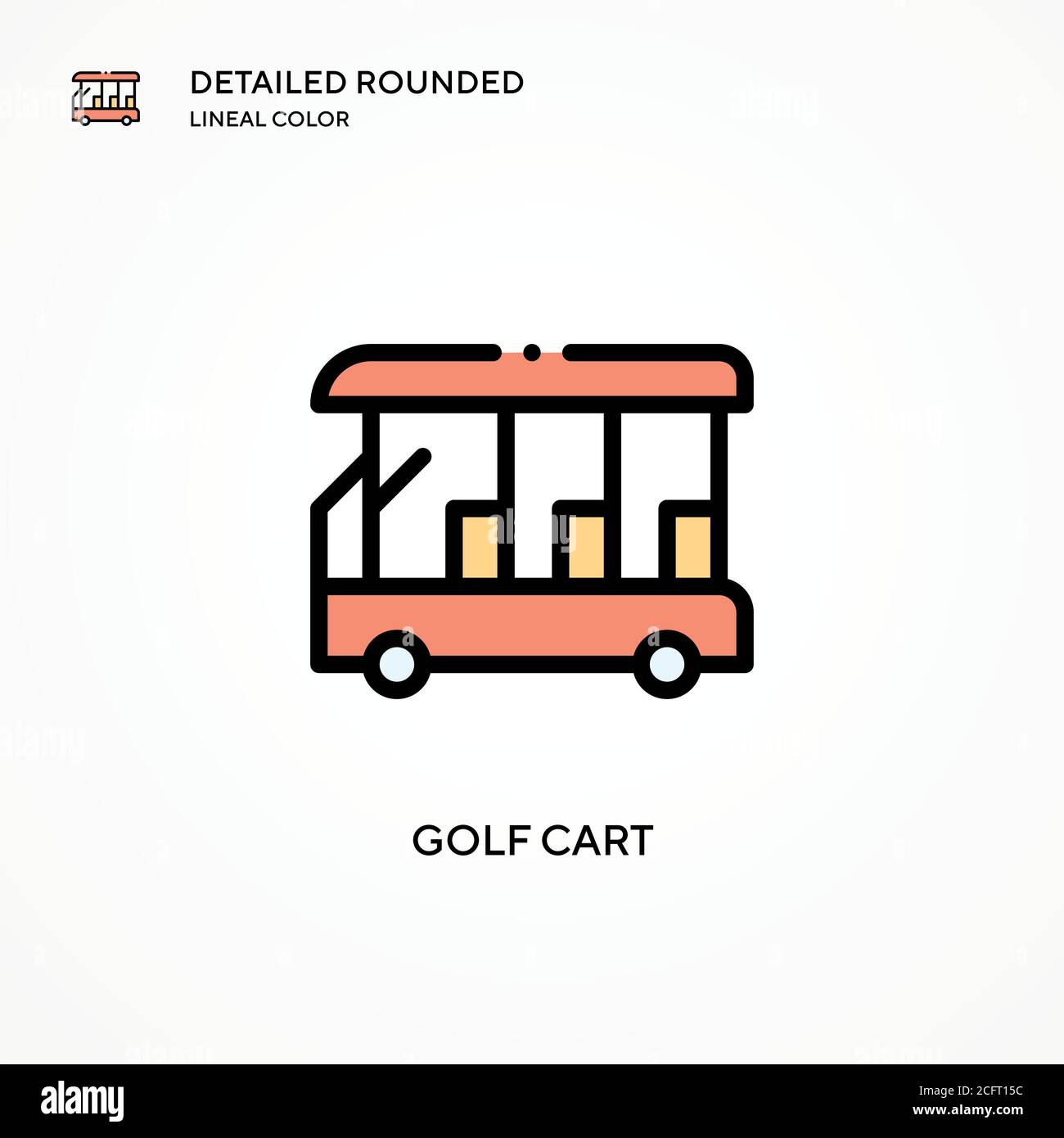 Golf cart vector icon. Modern vector illustration concepts. Easy to ...