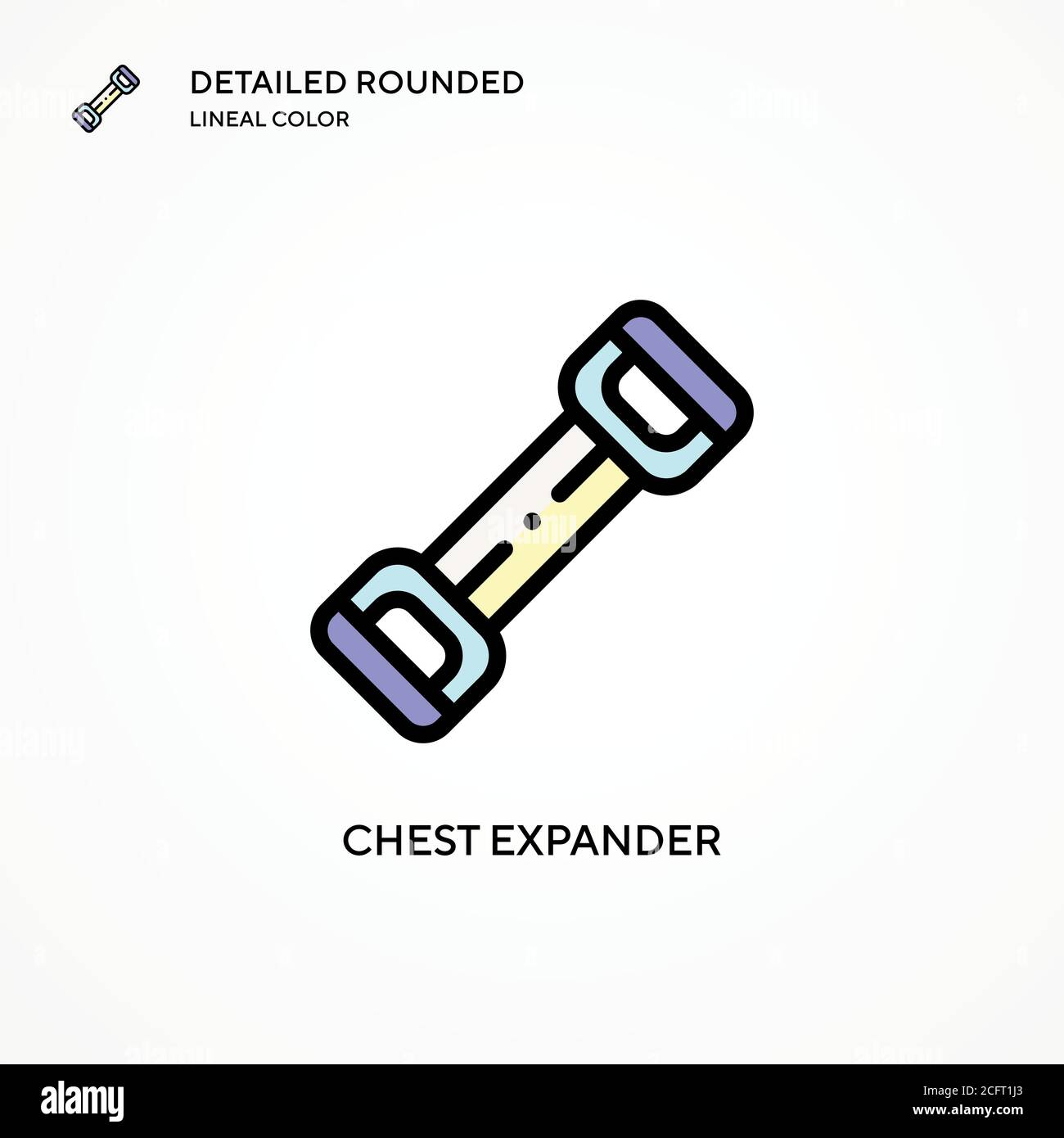 Chest expander vector icon. Modern vector illustration concepts. Easy ...