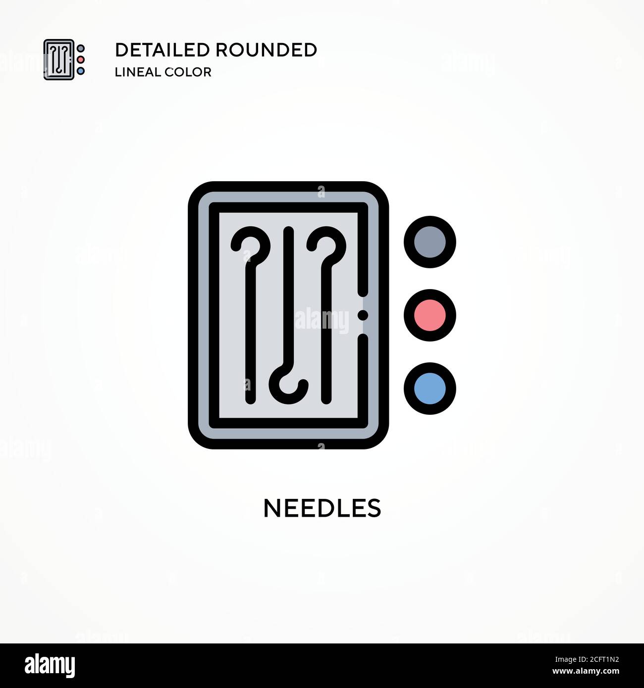 Needles vector icon. Modern vector illustration concepts. Easy to edit ...
