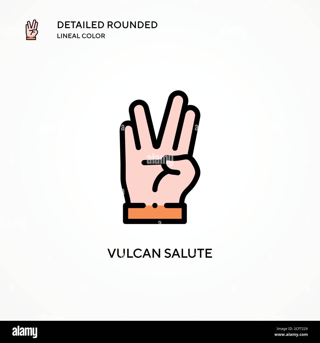 Vulcan salute vector icon. Modern vector illustration concepts. Easy to ...