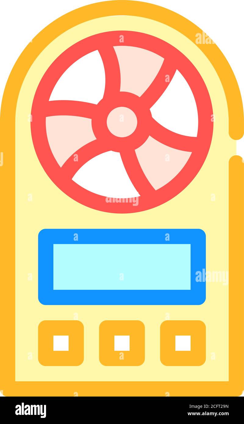 anemometer measuring equipment color icon vector illustration Stock ...