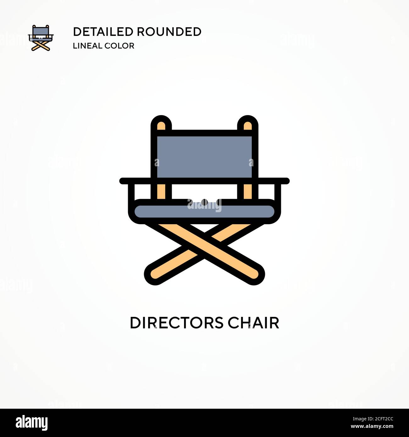 Directors chair vector icon. Modern vector illustration concepts. Easy ...