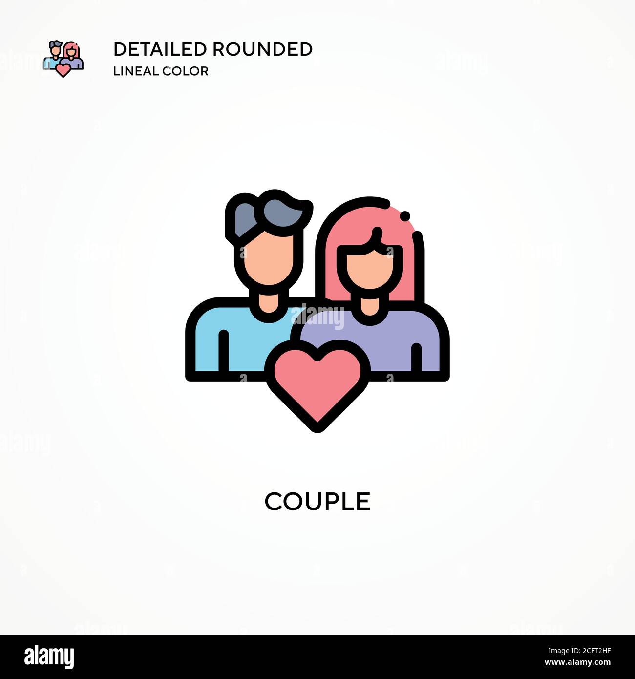 Couple vector icon. Modern vector illustration concepts. Easy to edit ...