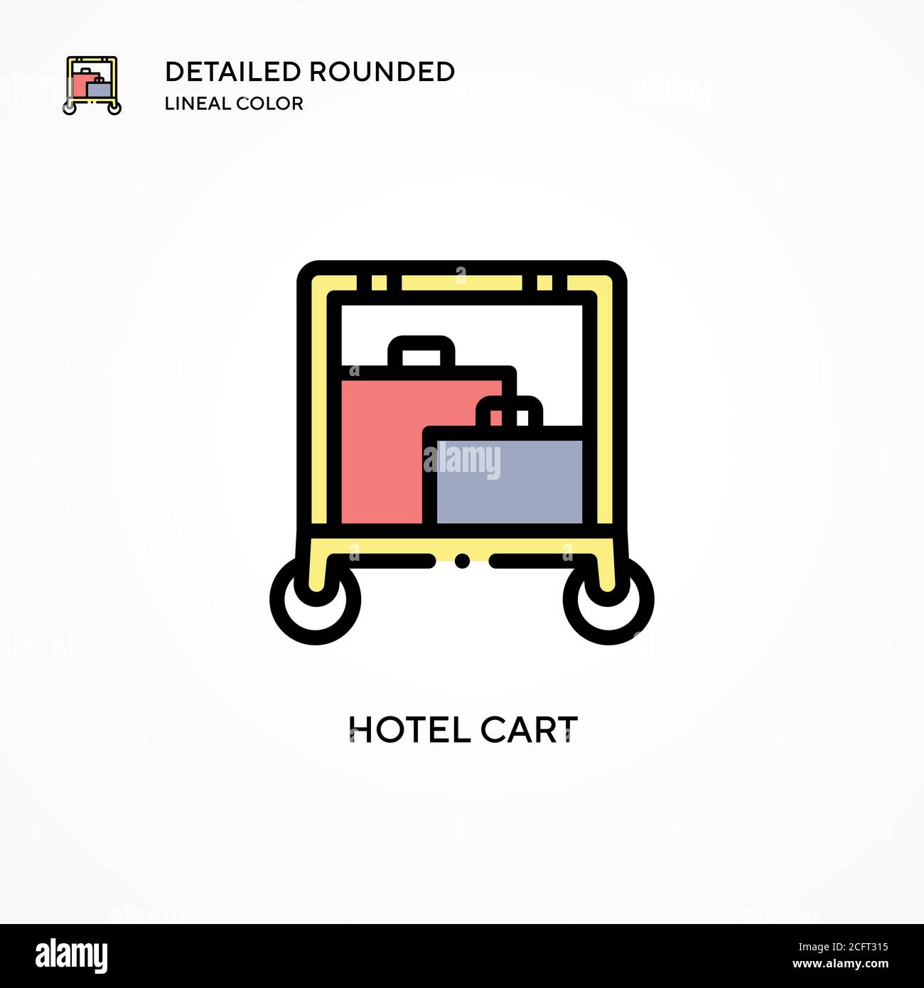 Hotel cart vector icon. Modern vector illustration concepts. Easy to ...