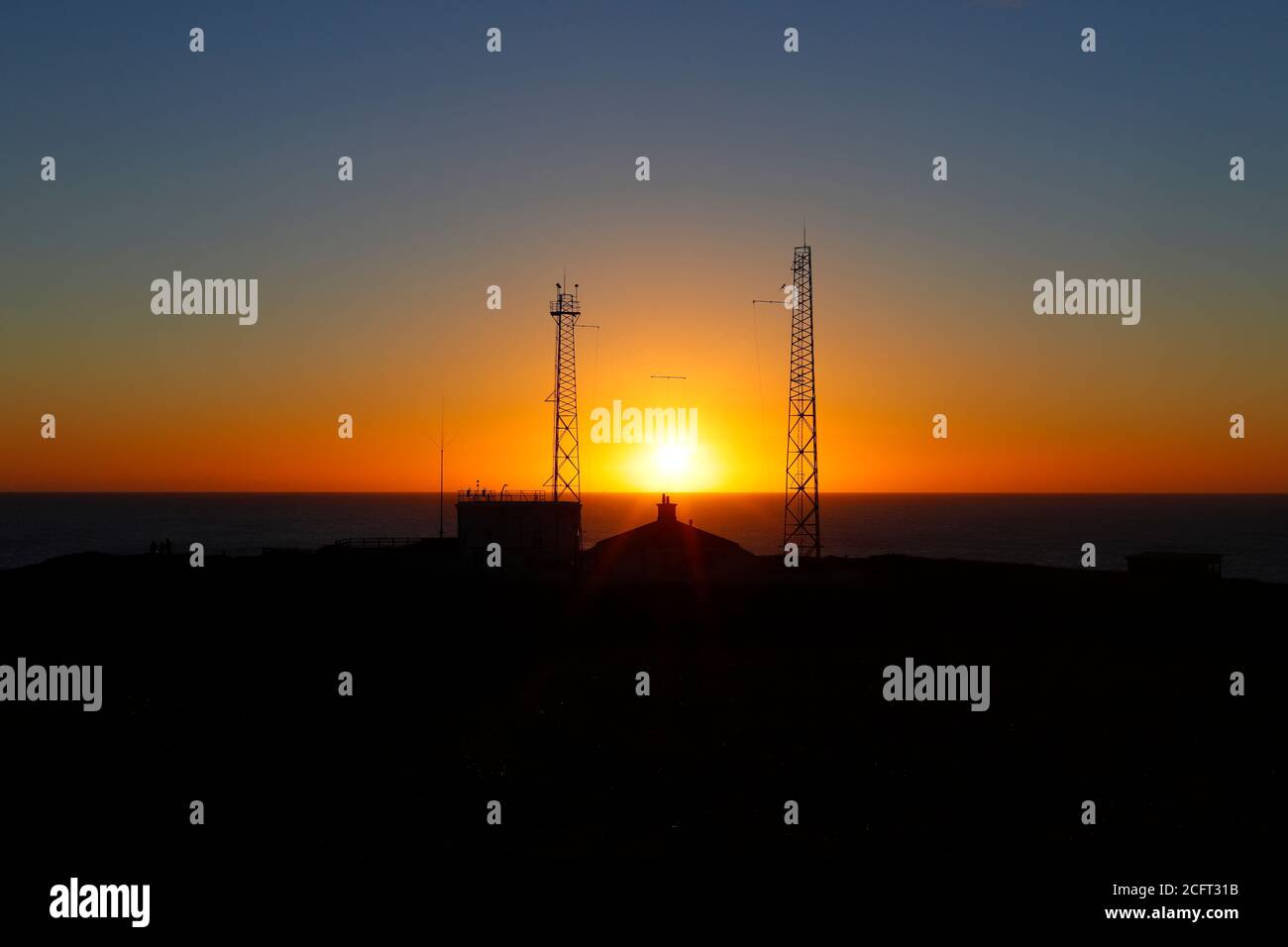 Flamborough Head Fog Signal Station at sunrise Stock Photo - Alamy