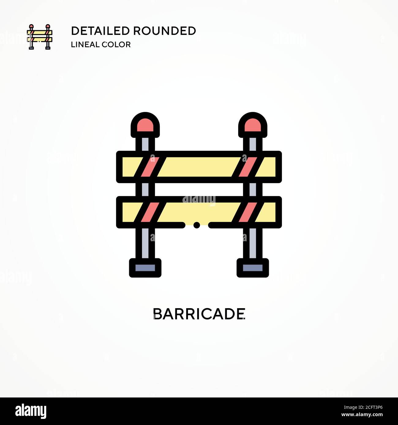 Barricade vector icon. Modern vector illustration concepts. Easy to ...