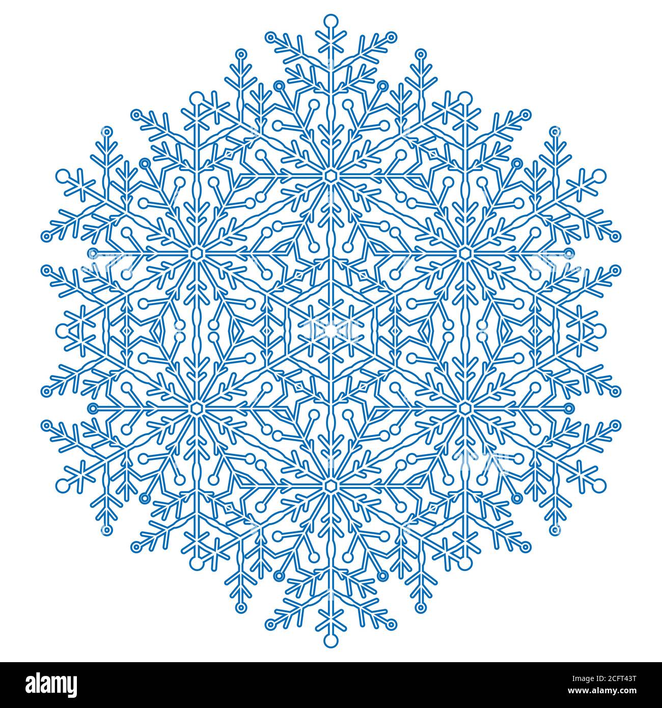 Pretty Round Snowflake Stock Photo - Alamy