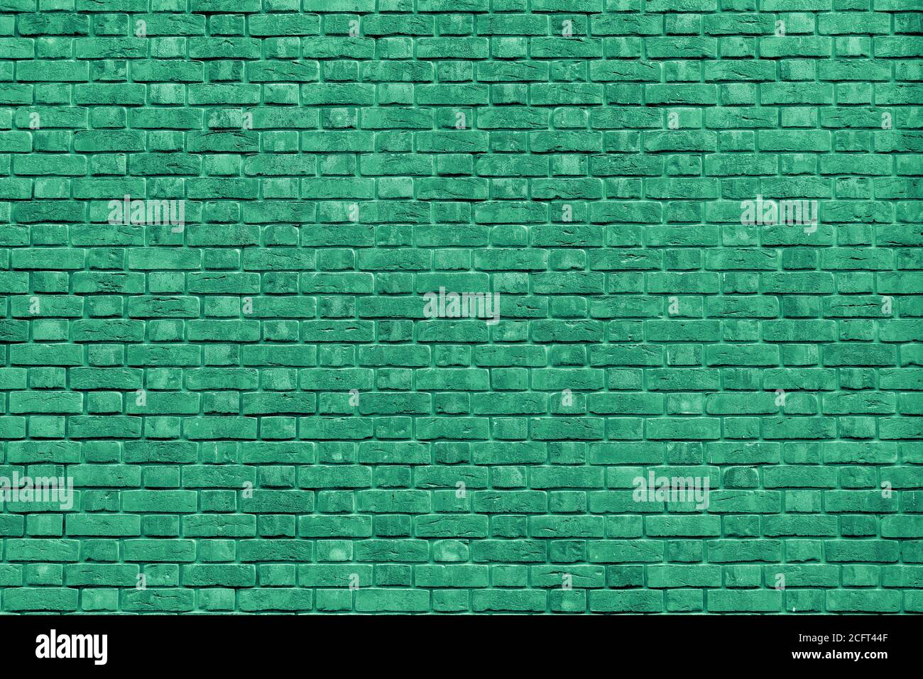 Green brick building wall. Interior of a modern loft. Background for ...